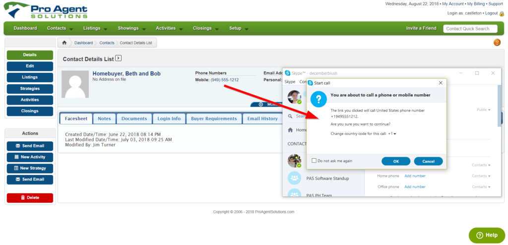 New CRM Pro Feature: Click to Call - Pro Agent Solutions